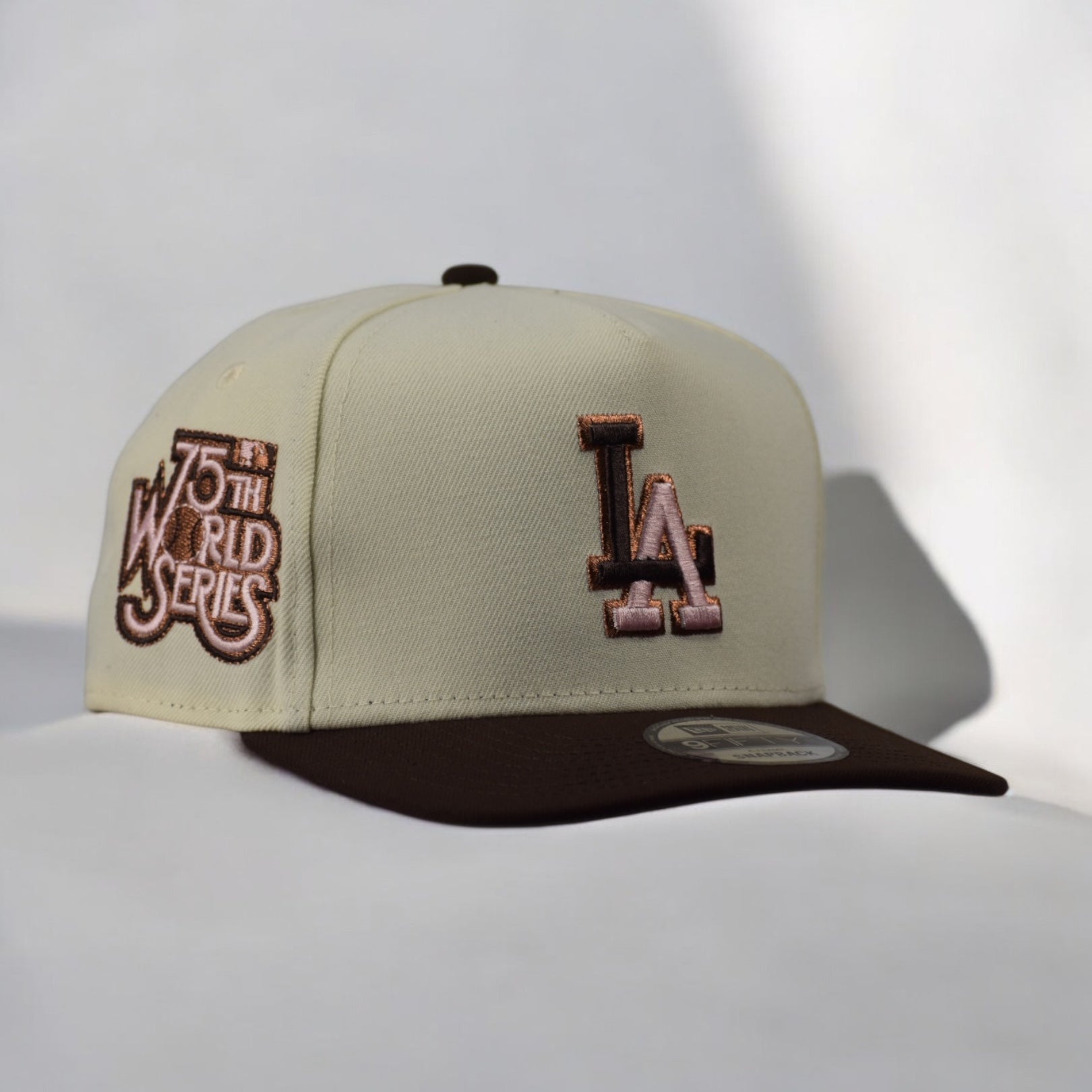 Los Angeles Dodgers 75th World Series Side Patch Beige | Caps Town